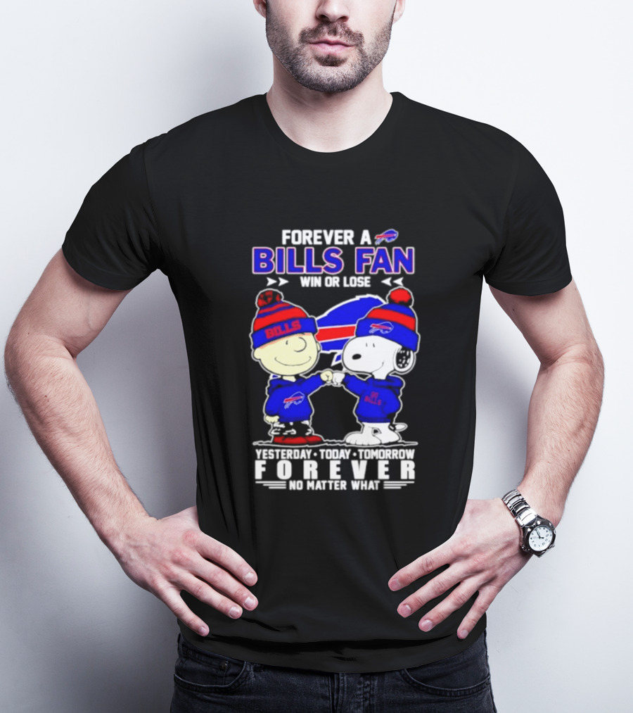 Forever A Bills Fan Win Or Lose Charlie Brown And Snoopy T-Shirt