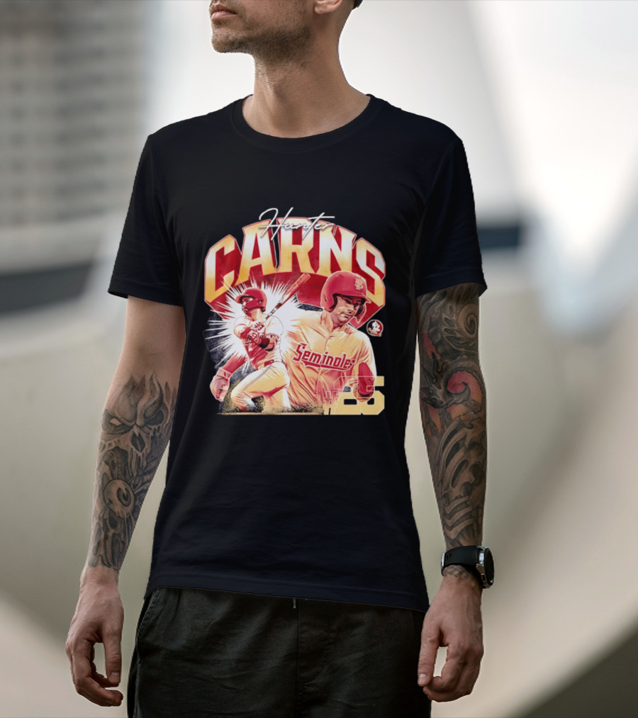 Hunter Carns Seminoles Baseball Florida State NCAA Player 25 T-Shirt