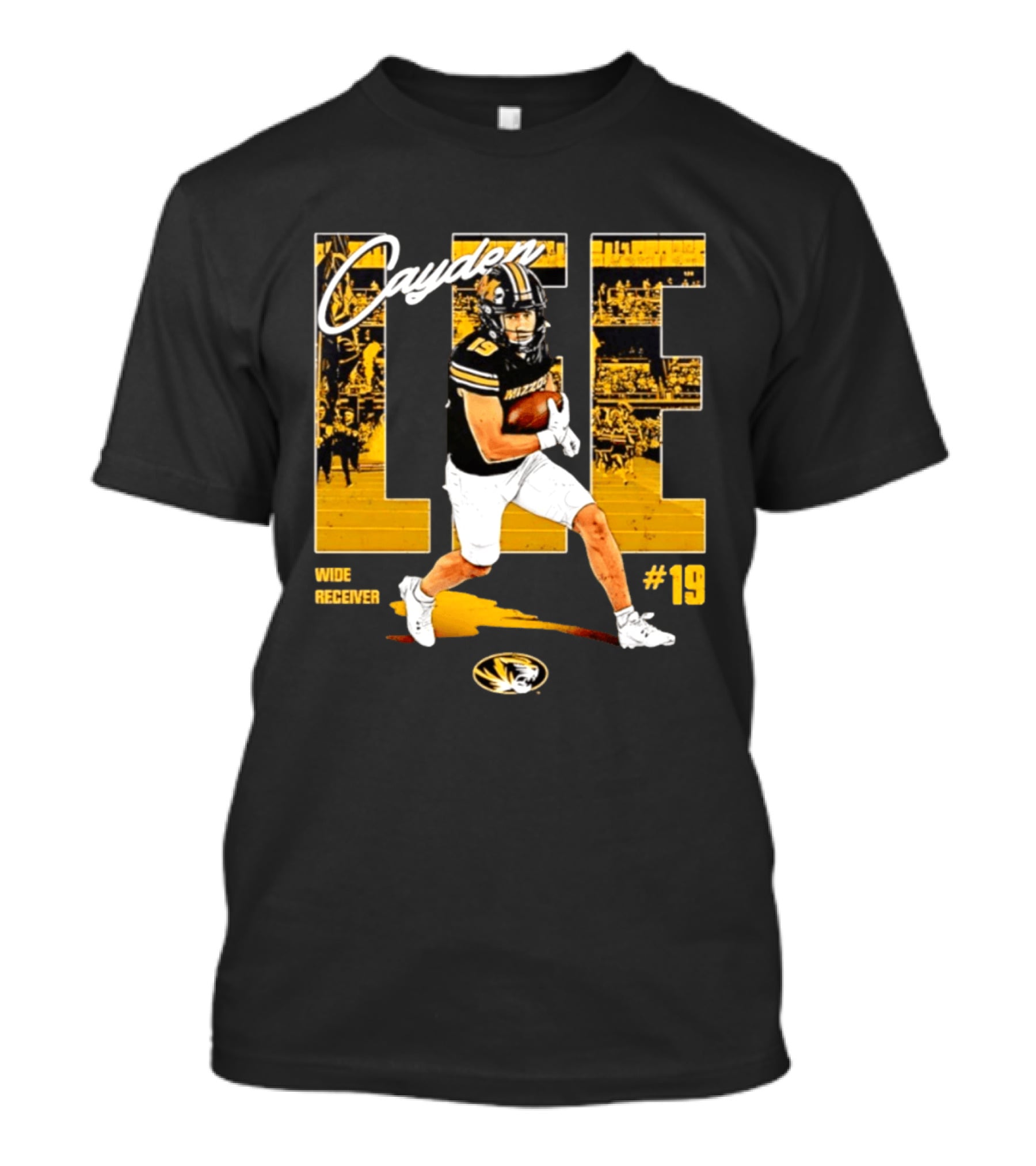 Cayden Lee Missouri Tigers Football Wide Receiver #19 NCAA T-Shirt