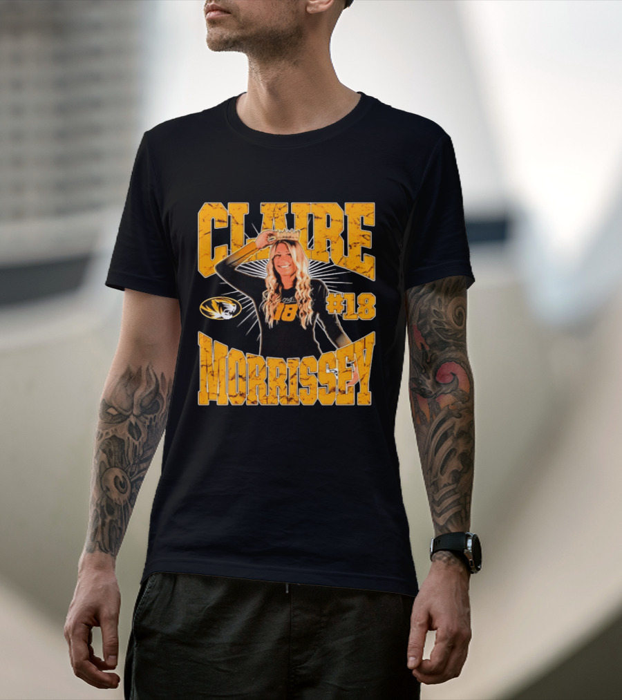 Claire Morrissey Missouri Tigers Volleyball #18 NCAA T-Shirt