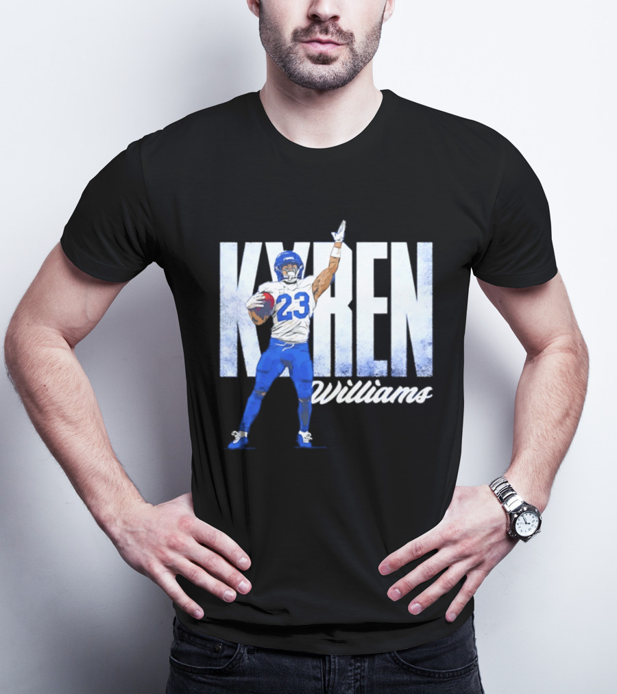 Kyren Williams Los Angeles Rams 23 Football Player Pose T-Shirt