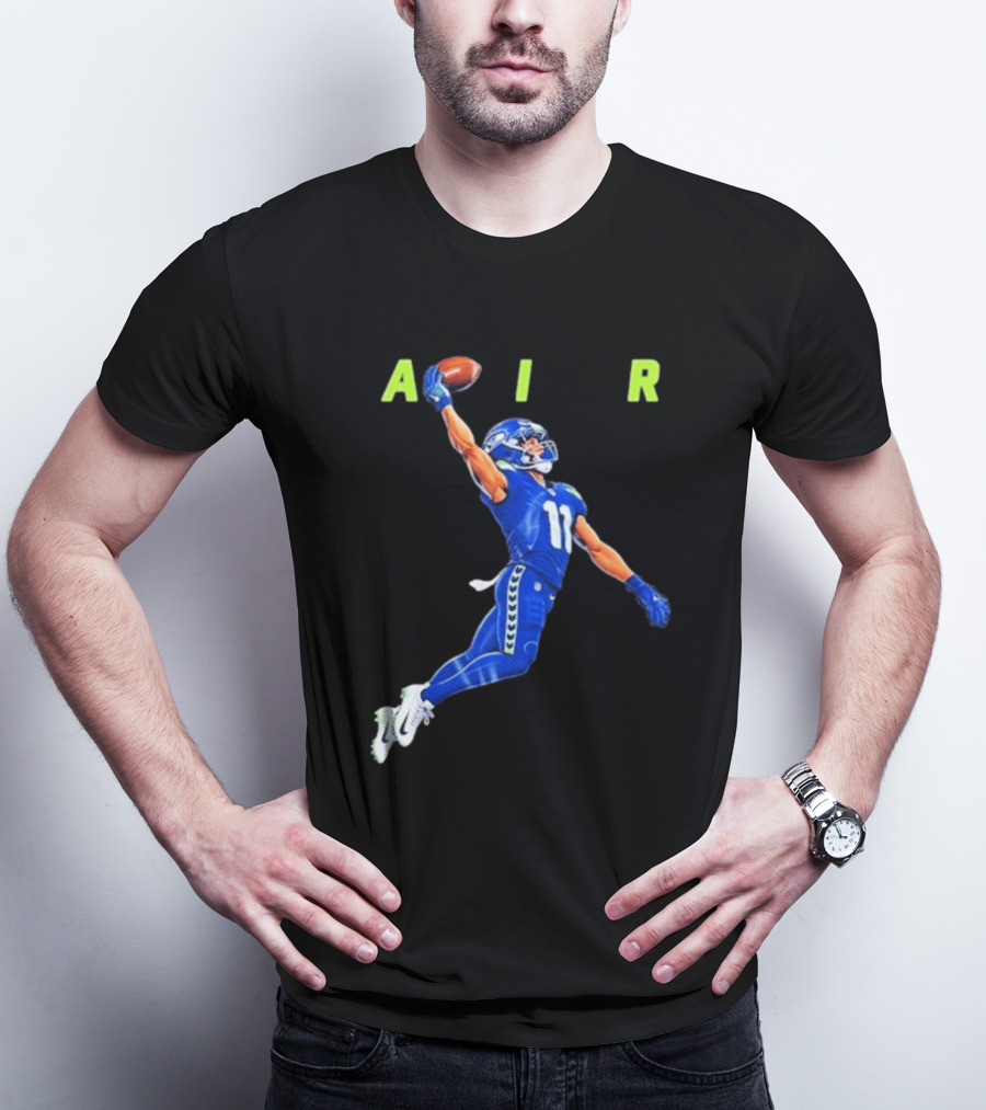 Seattle Seahawks No 11 Air Football Player Leap T-Shirt