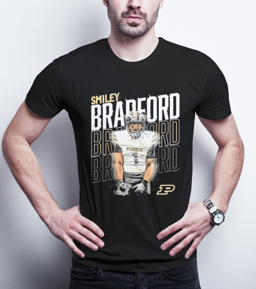 Smiley Bradford Purdue Boilermakers Football NCAA Athletics T-Shirt