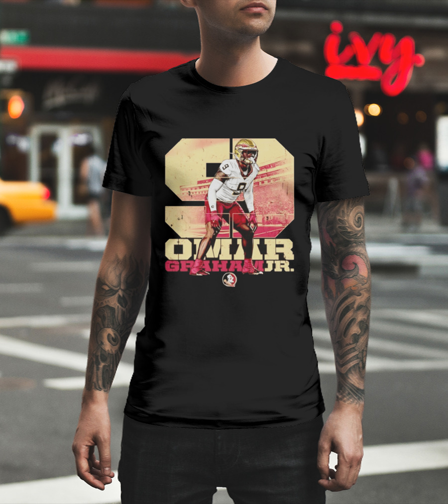 Omar Graham Jr Florida State Seminoles Football NCAA Number 9 T-Shirt
