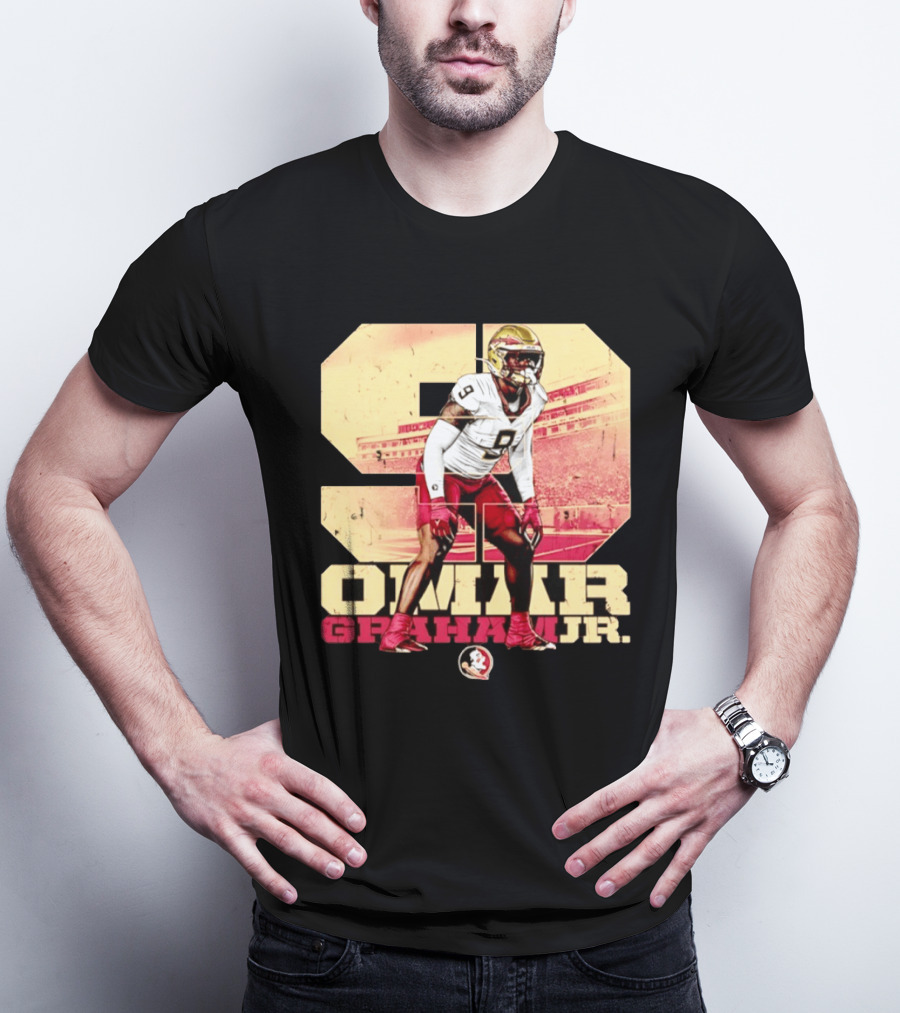 Omar Graham Jr Florida State Seminoles Football NCAA Number 9 T-Shirt