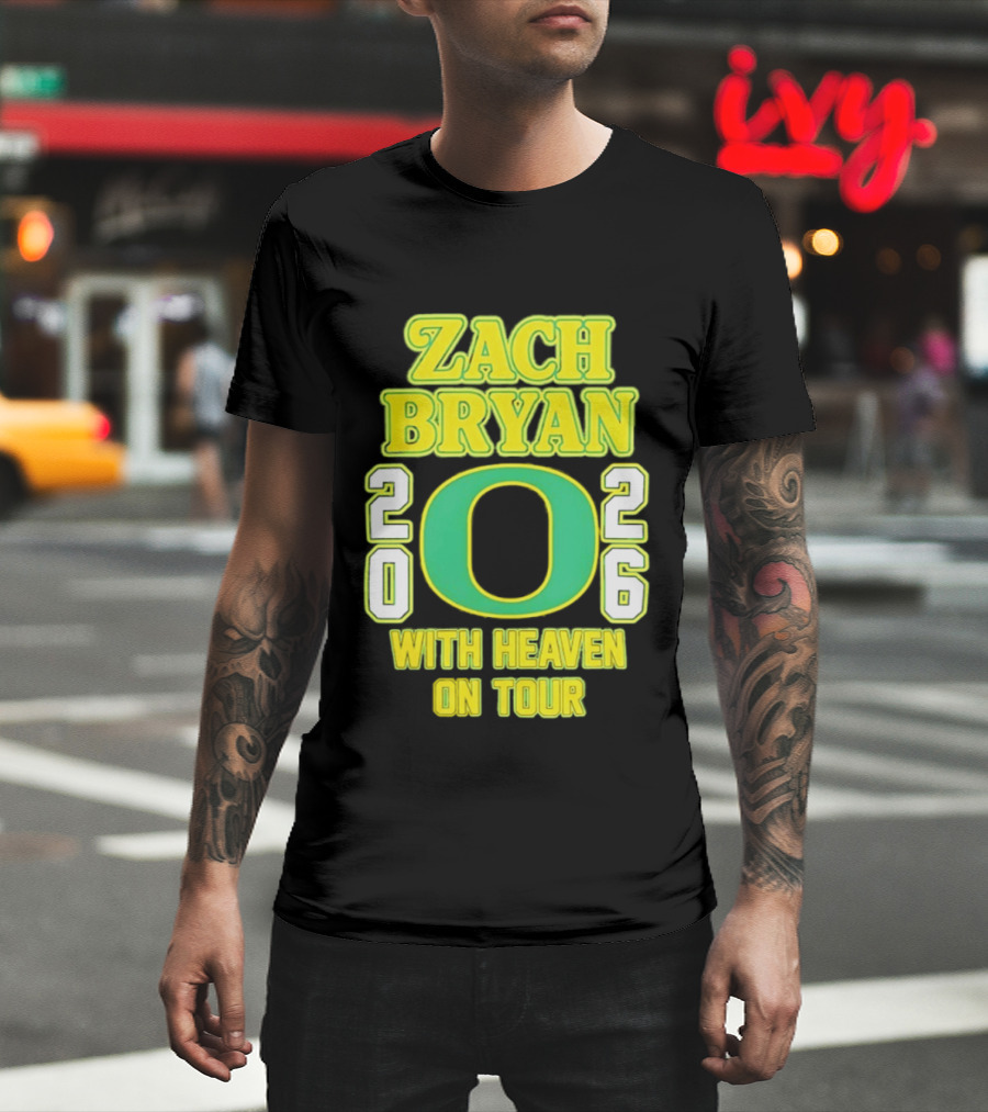Zach Bryan Oregon 2026 With Heaven On Tour T-Shirt