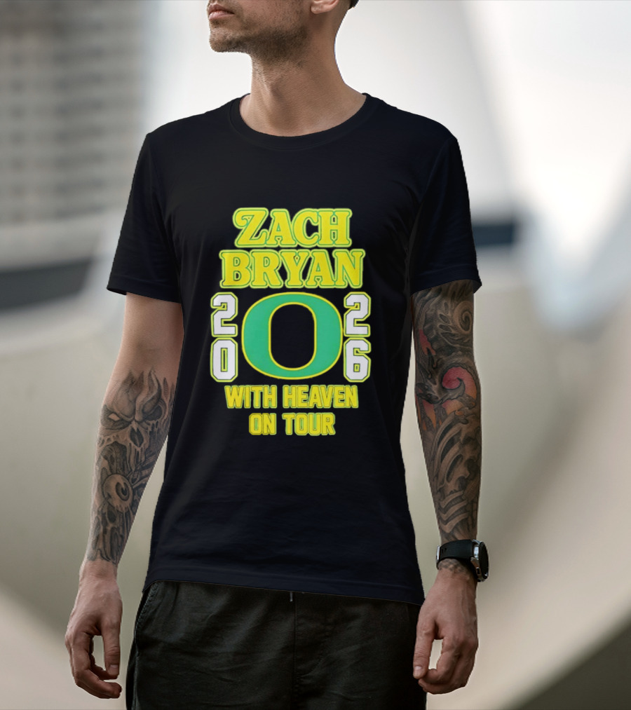 Zach Bryan Oregon 2026 With Heaven On Tour T-Shirt