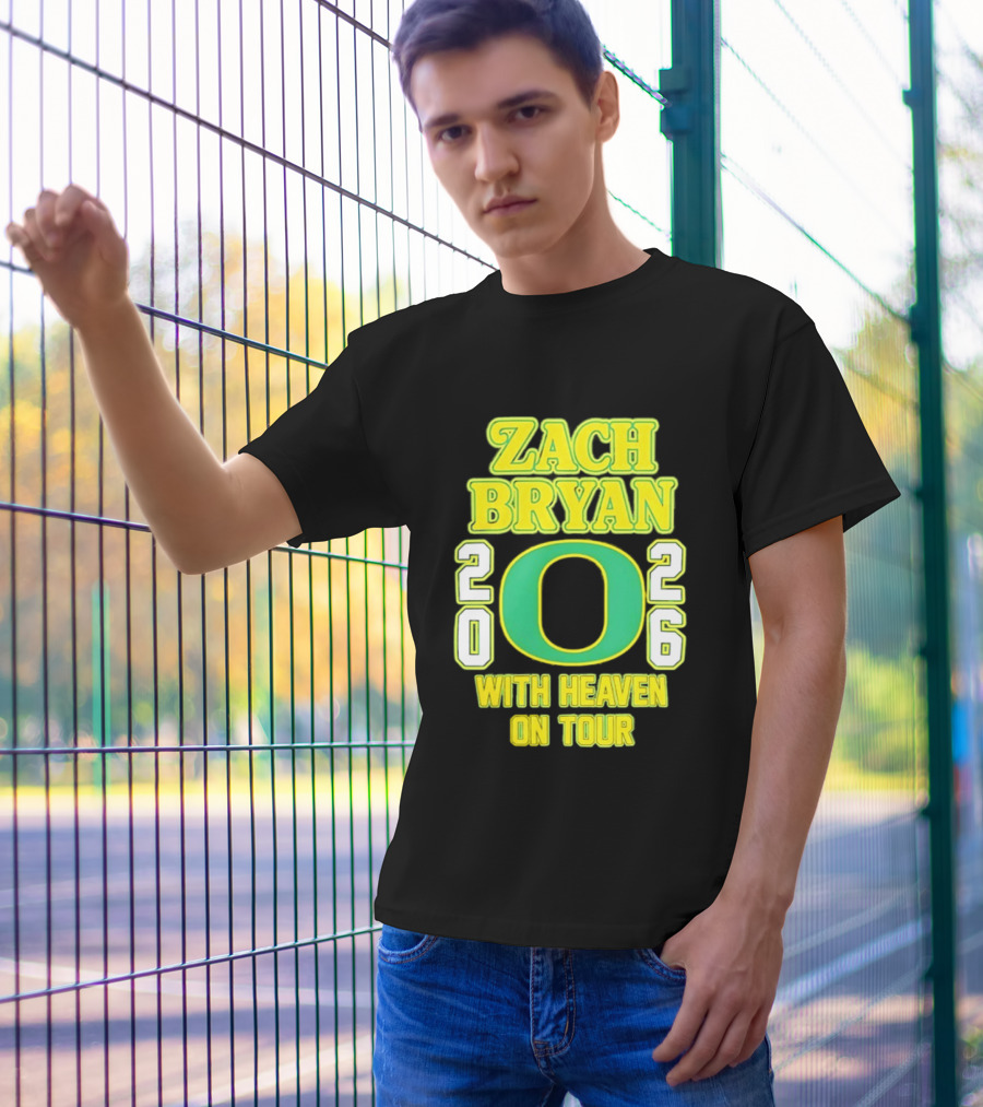 Zach Bryan Oregon 2026 With Heaven On Tour T-Shirt