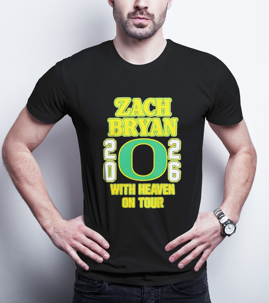 Zach Bryan Oregon 2026 With Heaven On Tour T-Shirt