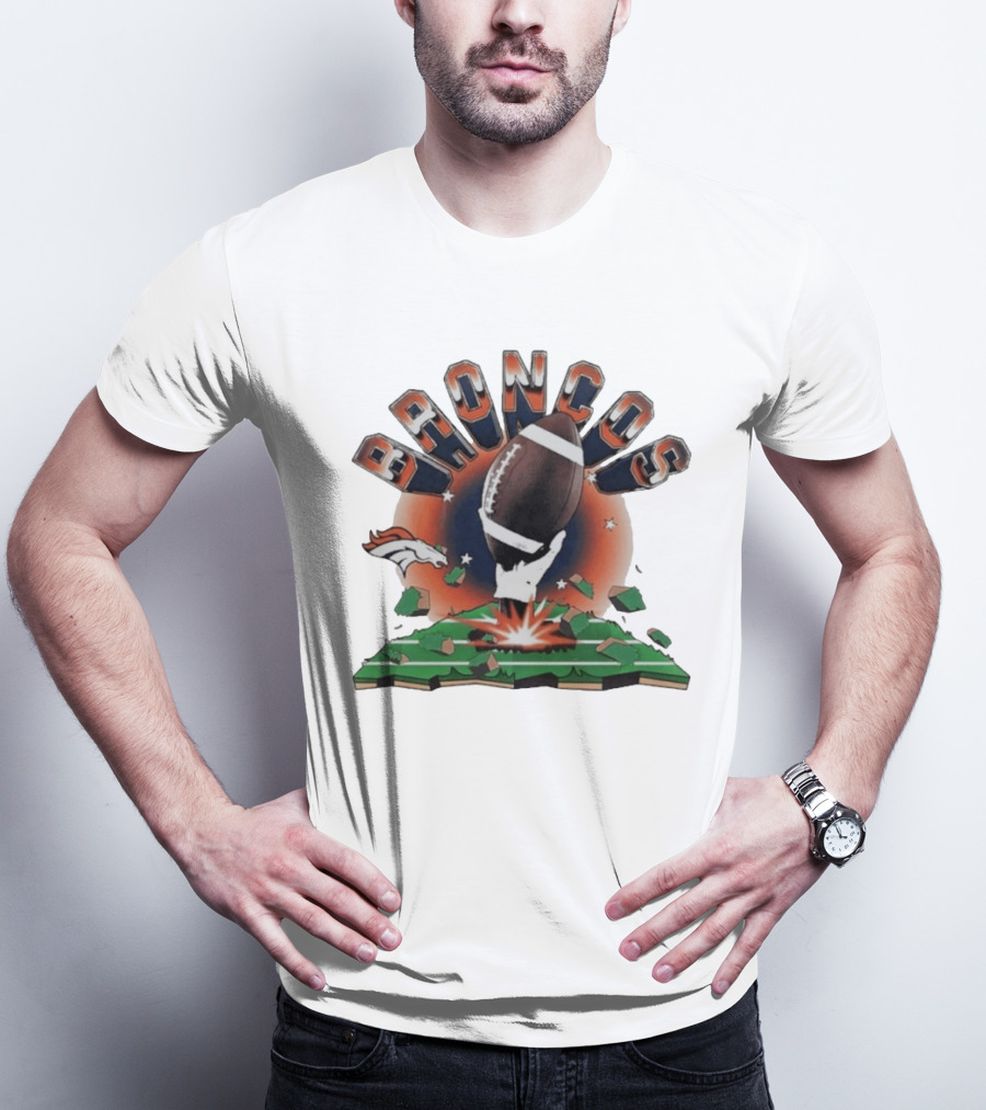 Broncos 2026 Explode Clubhouse Football Burst T-Shirt
