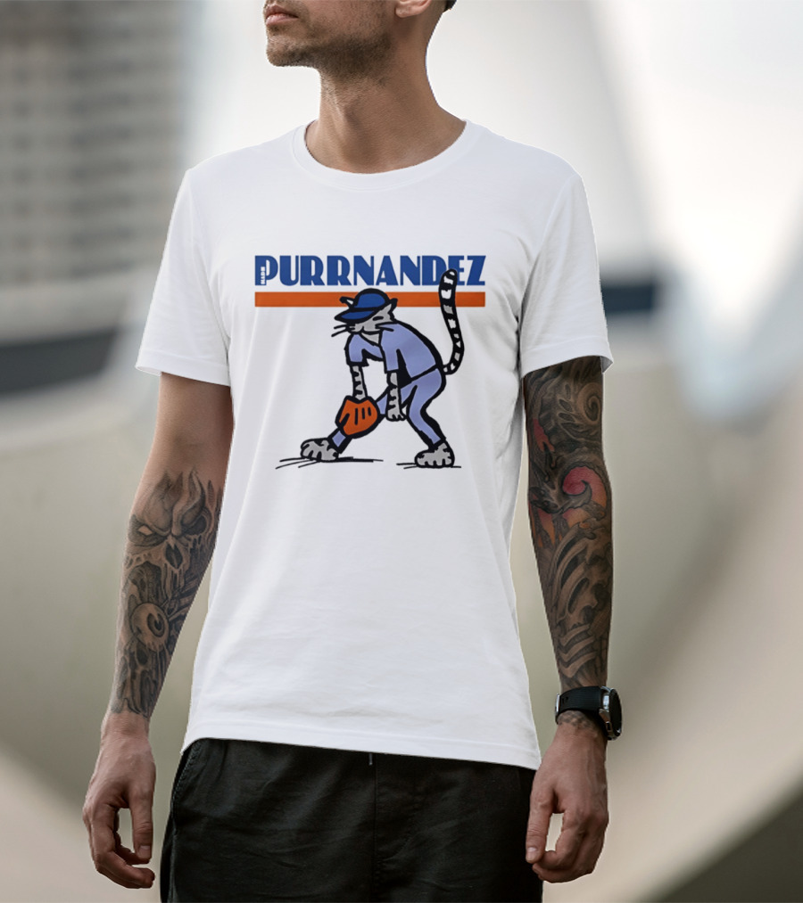 Keith Hernandez Hadji Grounder Purrnandez New York Mets Baseball Cat T-Shirt