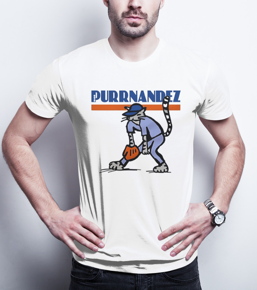 Keith Hernandez Hadji Grounder Purrnandez New York Mets Baseball Cat T-Shirt