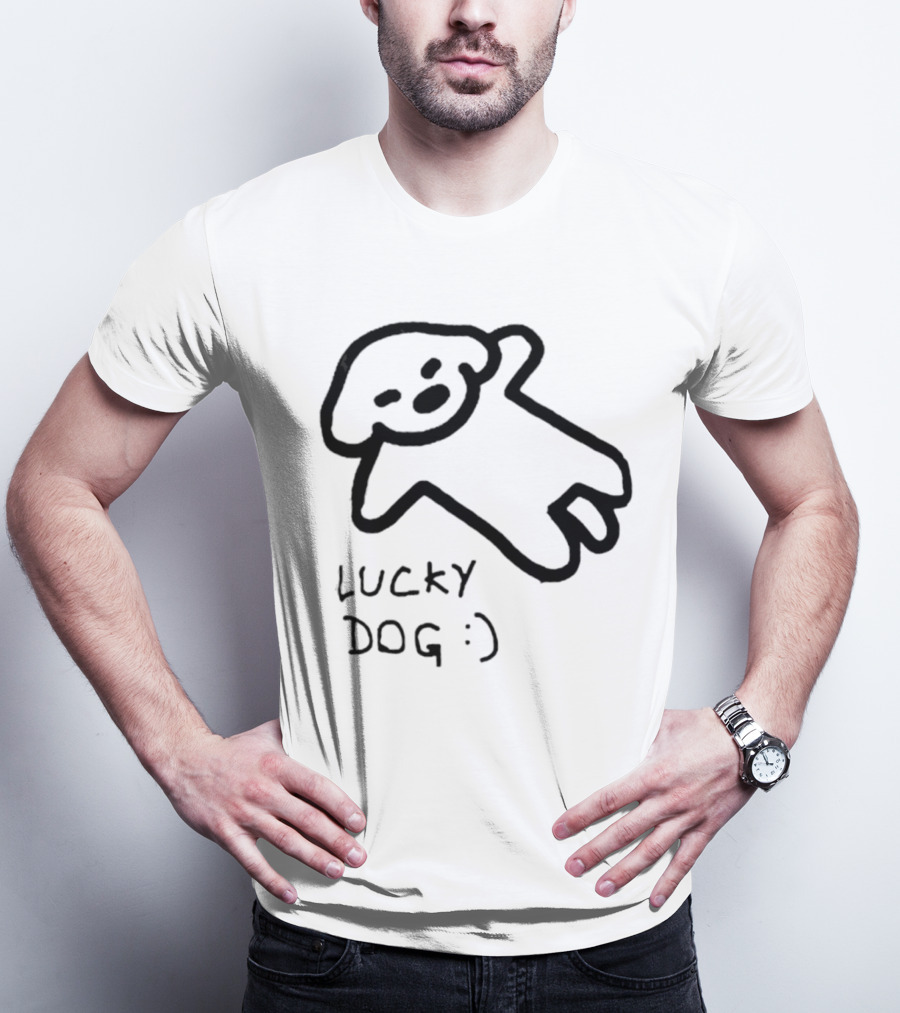 Lucky Dog Puppy Wholesome :) Sketch T-Shirt