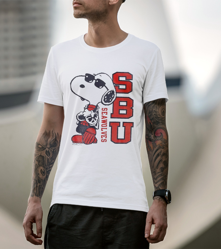 SBU Seawolves Snoopy Peanuts T-Shirt
