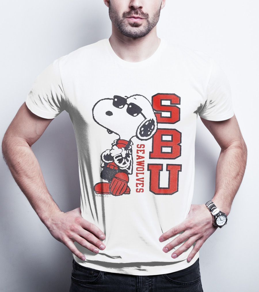 SBU Seawolves Snoopy Peanuts T-Shirt