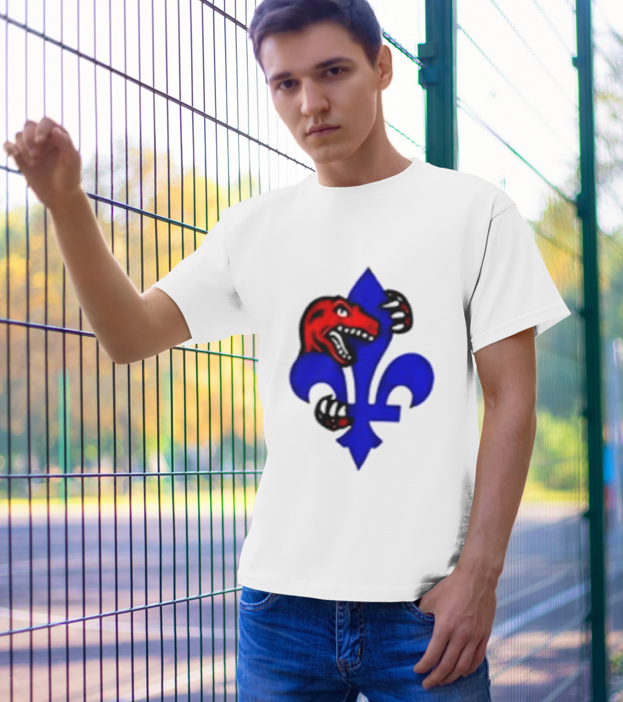 Toronto Raptors Vs Miami Heat Ville De Quebec 2026 Two Sided Fleur De Lis Raptors Claw T-Shirt