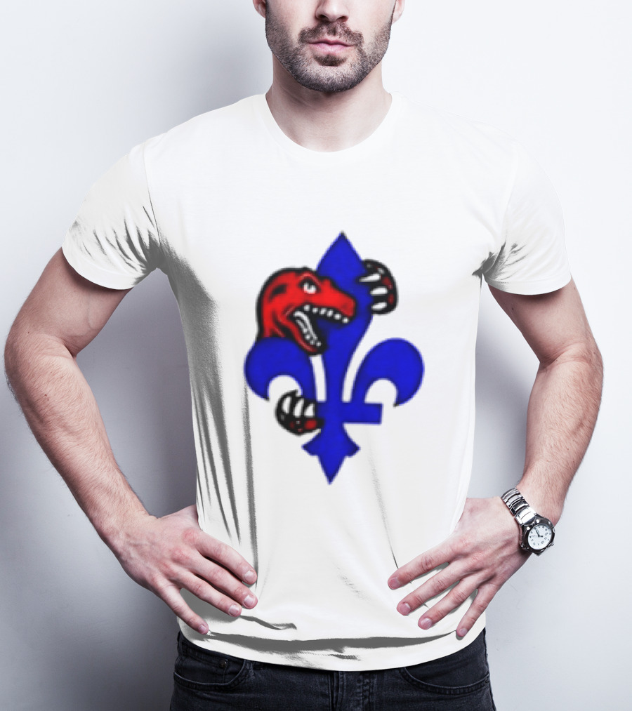 Toronto Raptors Vs Miami Heat Ville De Quebec 2026 Two Sided Fleur De Lis Raptors Claw T-Shirt