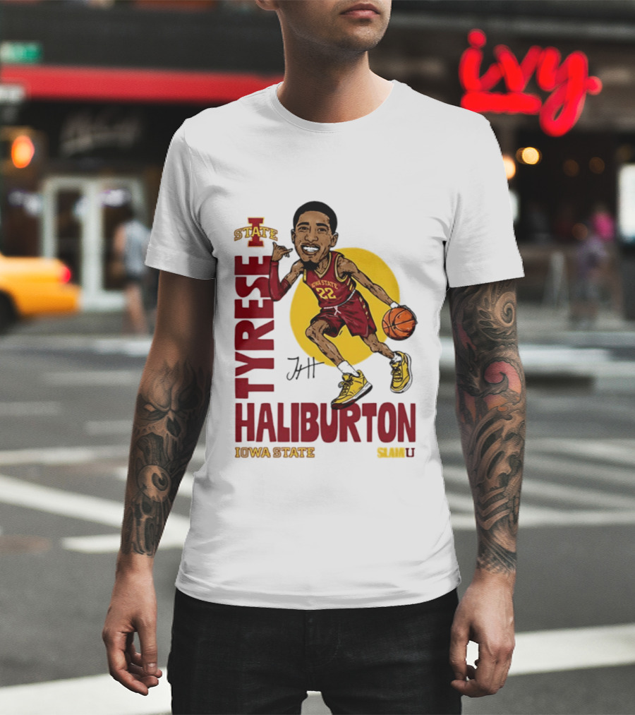 Tyrese Haliburton Iowa State Cyclones Basketball Caricature 22 T-Shirt