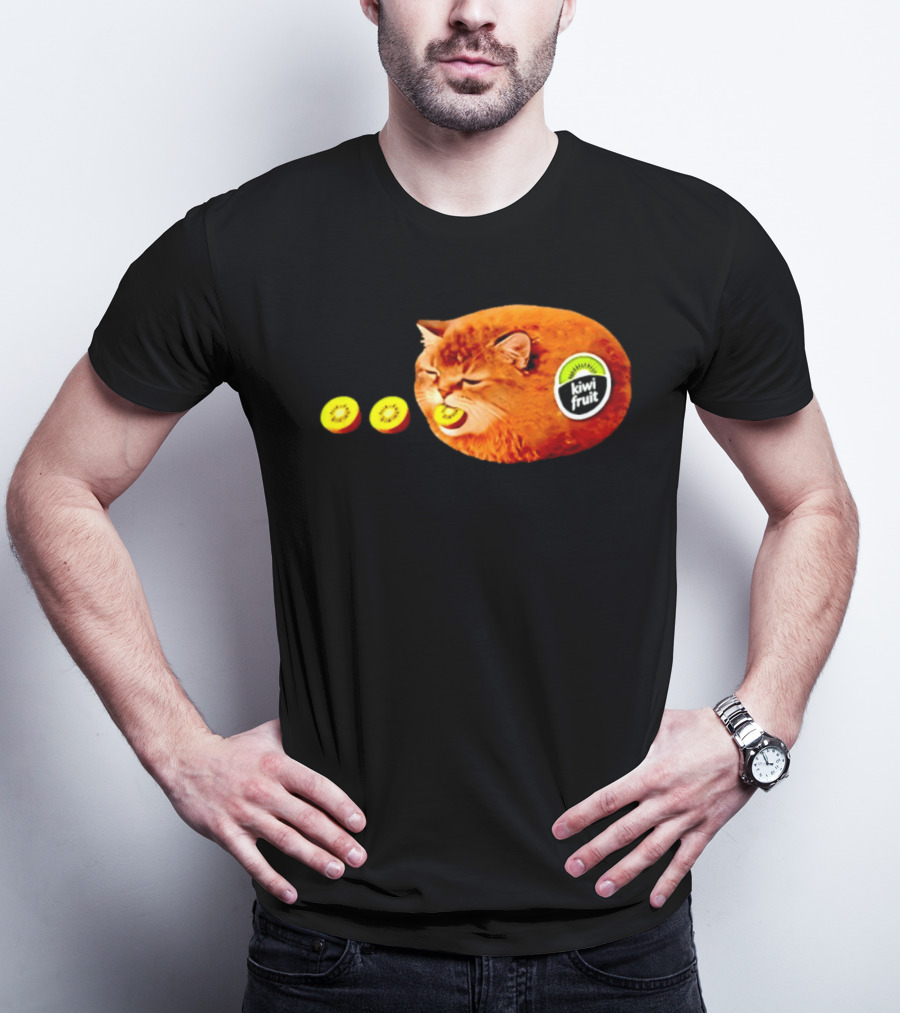 Kiwi Fruit Cat Meme Hilarious Feline Kiwi Hybrid T-Shirt