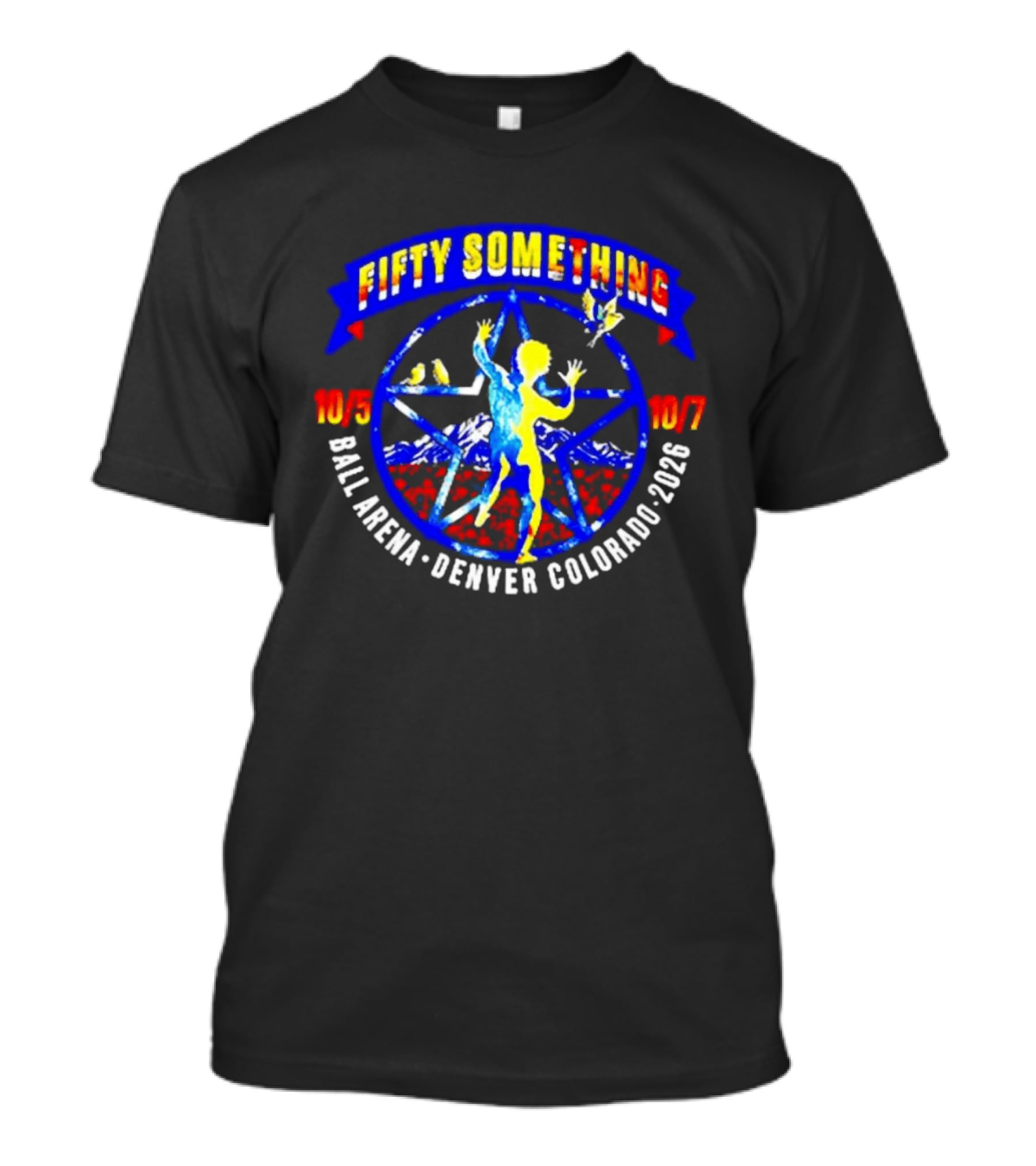 Fifty Something Classic Rush Band Ball Arena Denver Colorado 2026 Concert Tour T-Shirt
