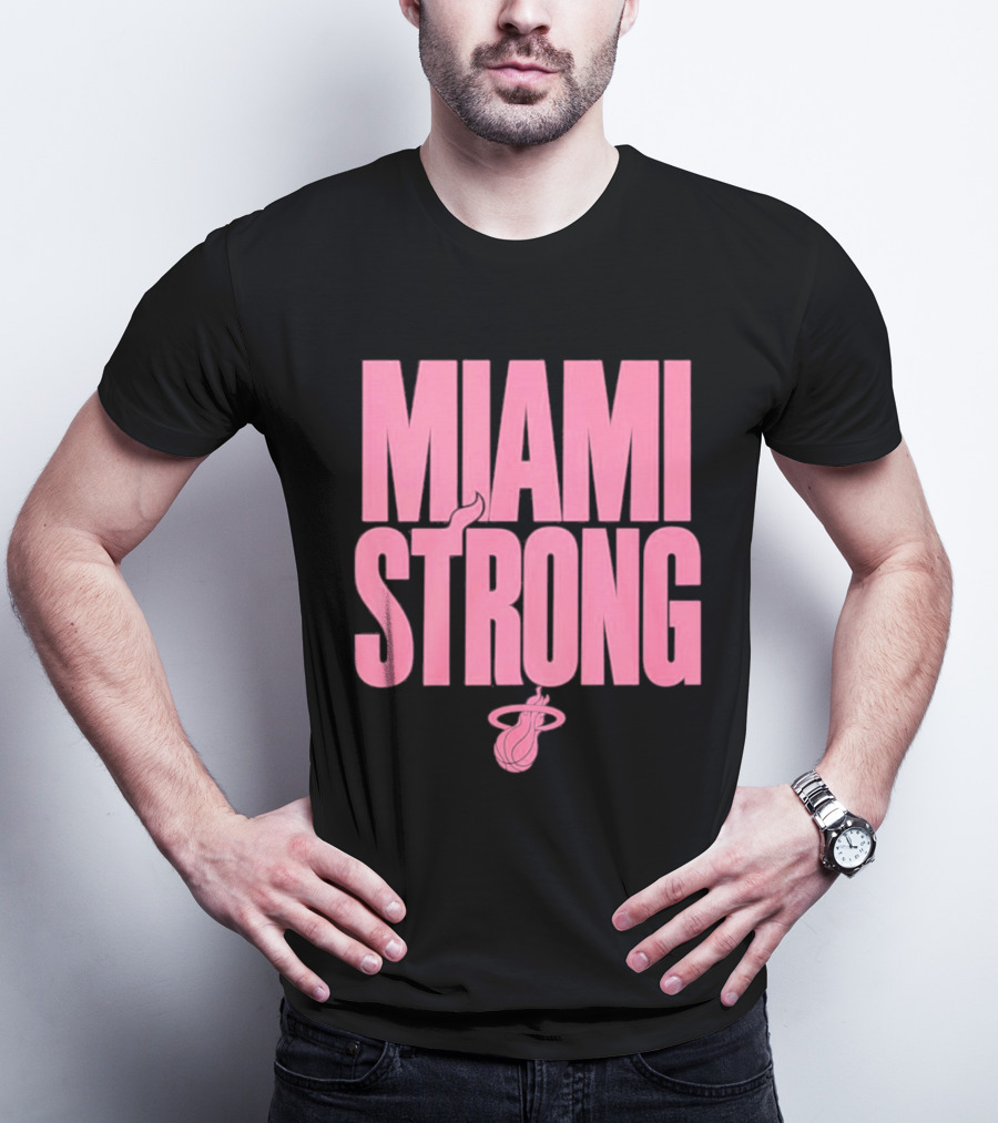 Miami Strong Heat Basketball Pink Court Culture T-Shirt