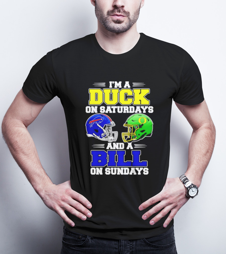 I'm A Duck On Saturdays And A Bill On Sundays Football Helmet Design 2026 T-Shirt