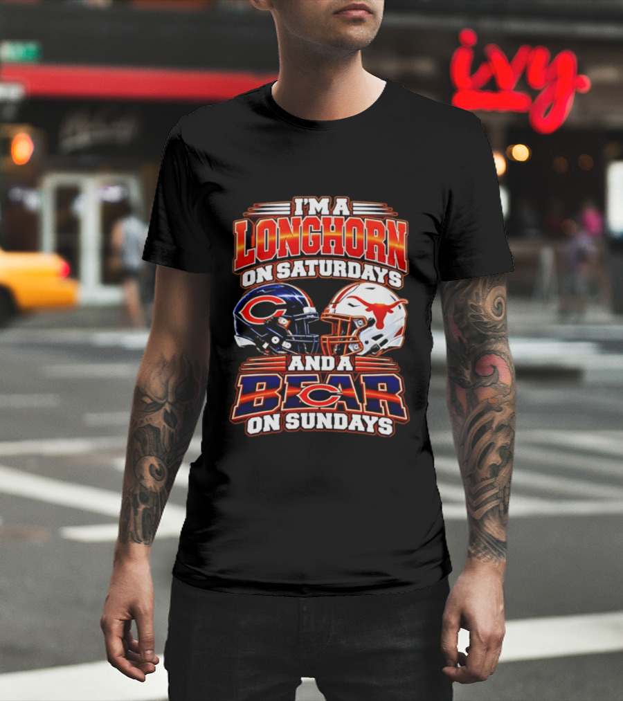 I'm A Longhorn On Saturdays And A Bear On Sundays Football Rivalry 2026 T-Shirt