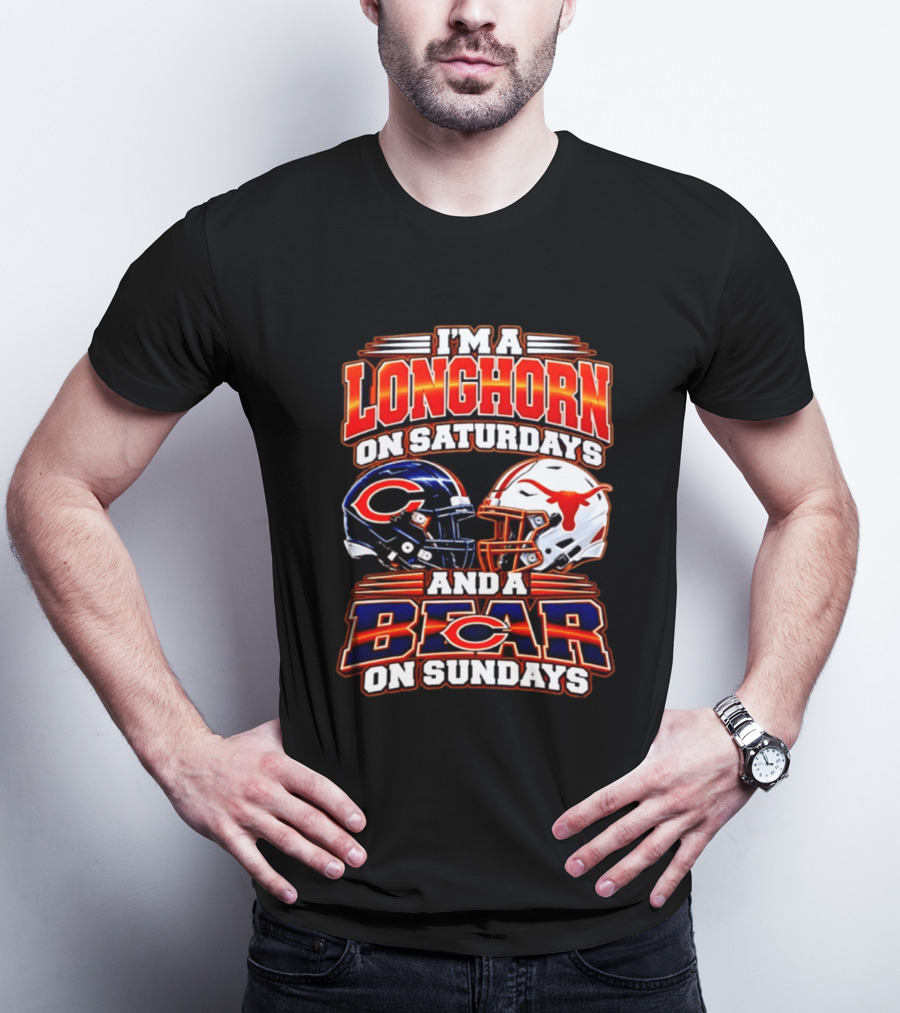 I'm A Longhorn On Saturdays And A Bear On Sundays Football Rivalry 2026 T-Shirt