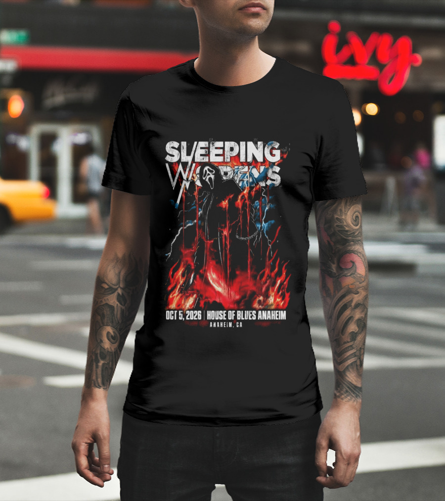 Sleeping With Sirens Oct 5 2026 House Of Blues Anaheim CA Event T-Shirt