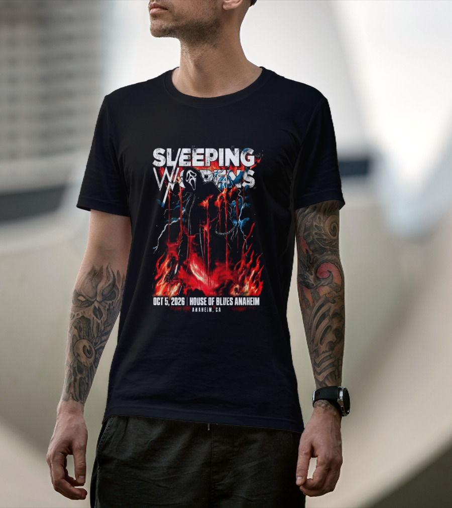 Sleeping With Sirens Oct 5 2026 House Of Blues Anaheim CA Event T-Shirt