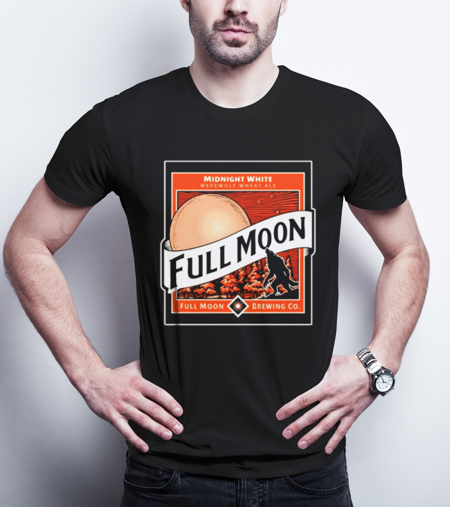 Midnight White Werewolf Wheat Ale Full Moon Brewing Co Full Moon T-Shirt