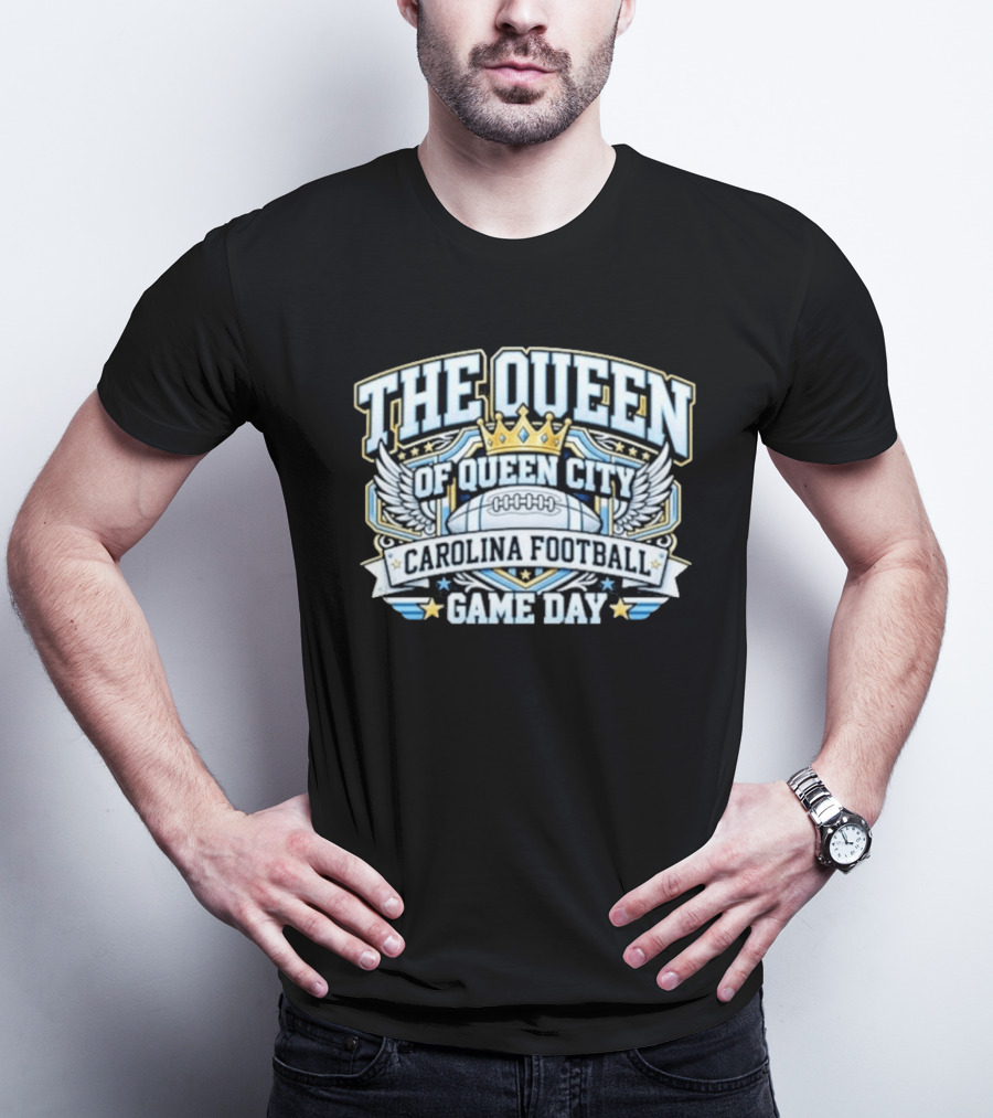The Queen Of Queen City Carolina Football Game Day T-Shirt