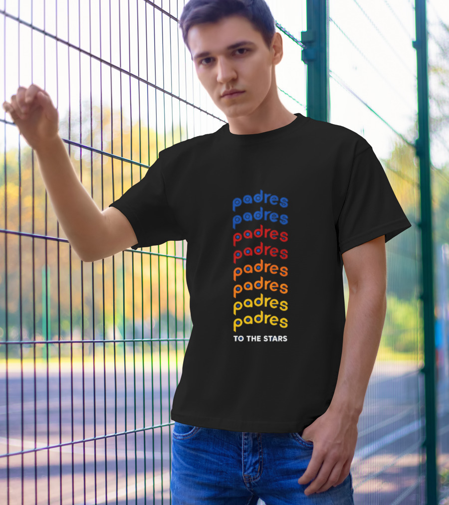 Tom DeLonge Padres To The Stars Colorful Gradient T-Shirt