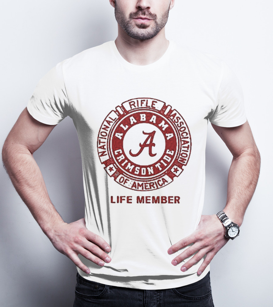 Alabama Crimson Tide National Rifle Association NRA Life Member T-Shirt