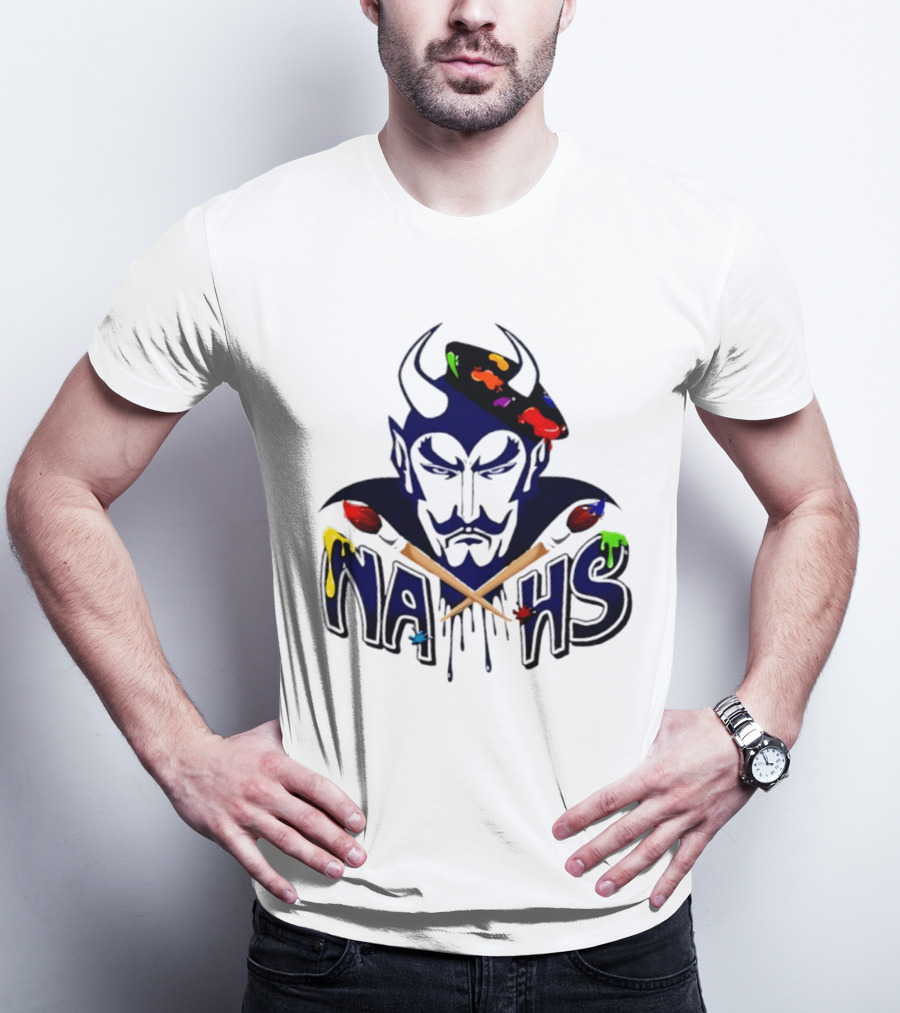 NAHS Artist Blue Devil Paintbrush Palette T-Shirt