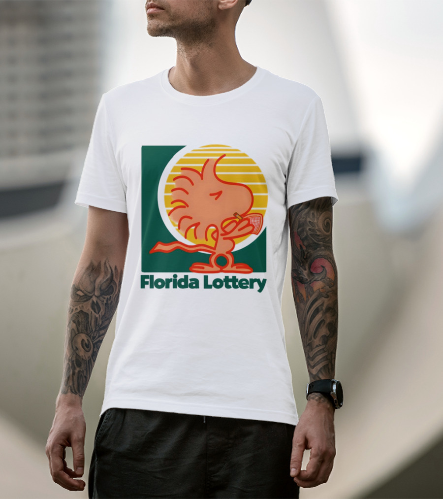 Woodstock Florida Lottery Peanuts Snoopy Sun T-Shirt