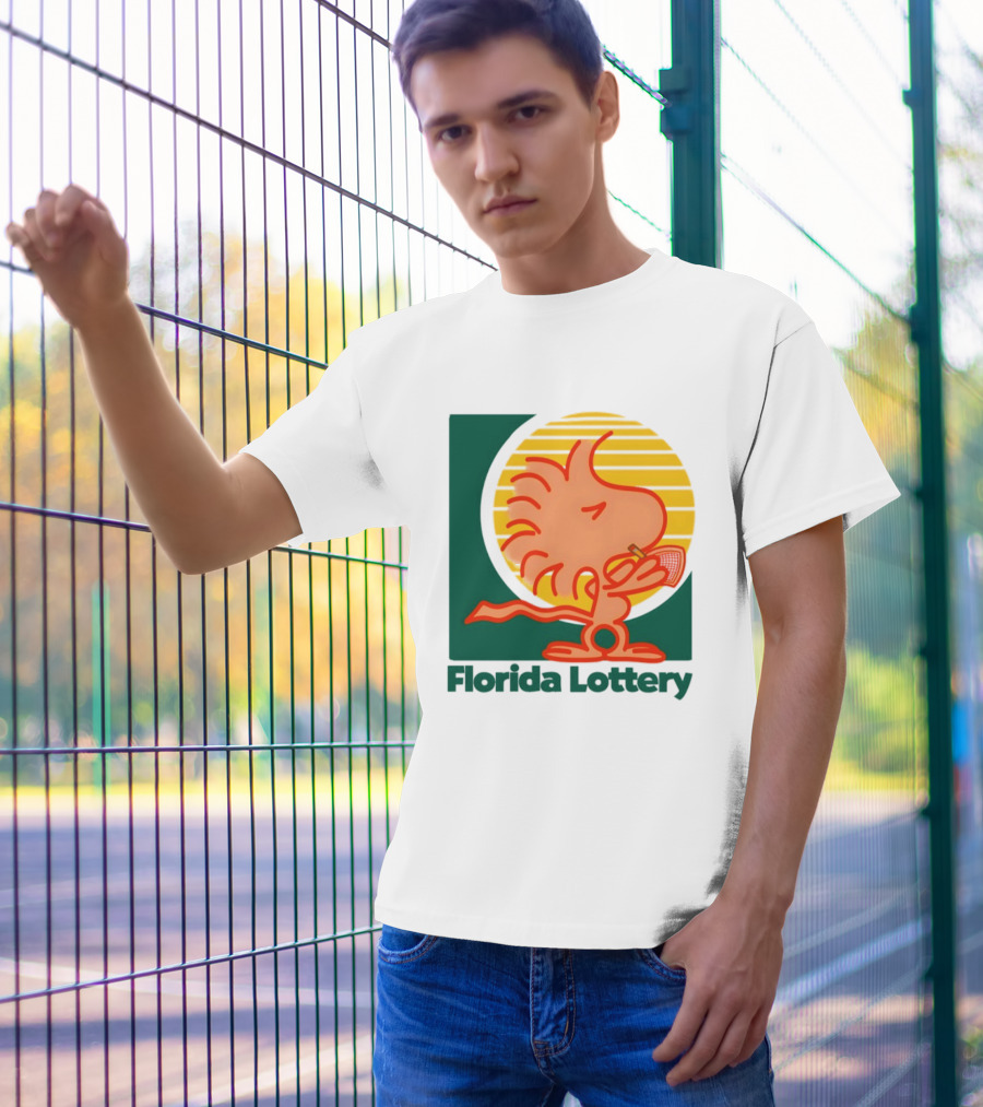 Woodstock Florida Lottery Peanuts Snoopy Sun T-Shirt