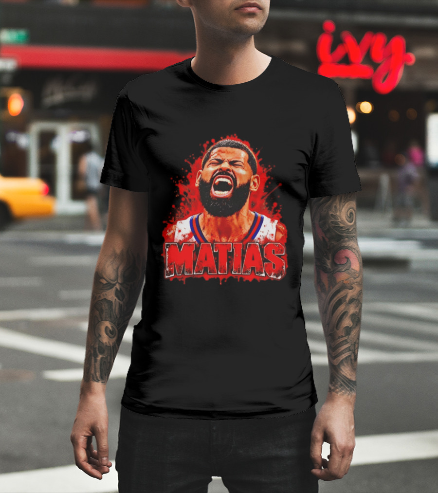 Matias Puerto Rican Basketball Cangrejeros Scream USA T-Shirt