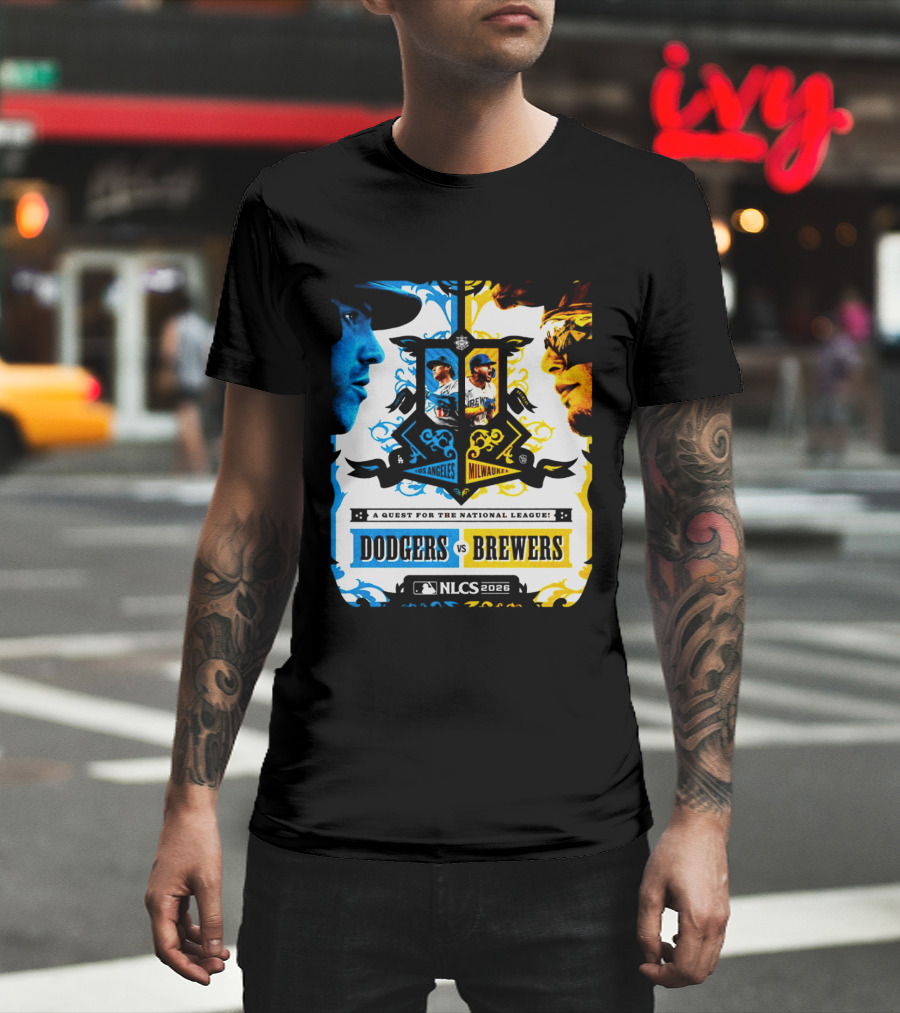 MLB Los Angeles Dodgers Brewers NLCS 2026 Head To Head Quest For The National League T-Shirt