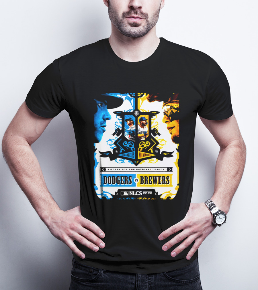 MLB Los Angeles Dodgers Brewers NLCS 2026 Head To Head Quest For The National League T-Shirt