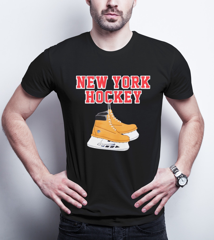 New York Hockey Timberland Ice Skates Ranger T-Shirt