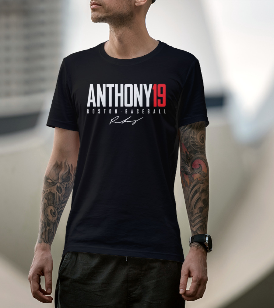 Anthony 19 Boston Baseball Signature T-Shirt