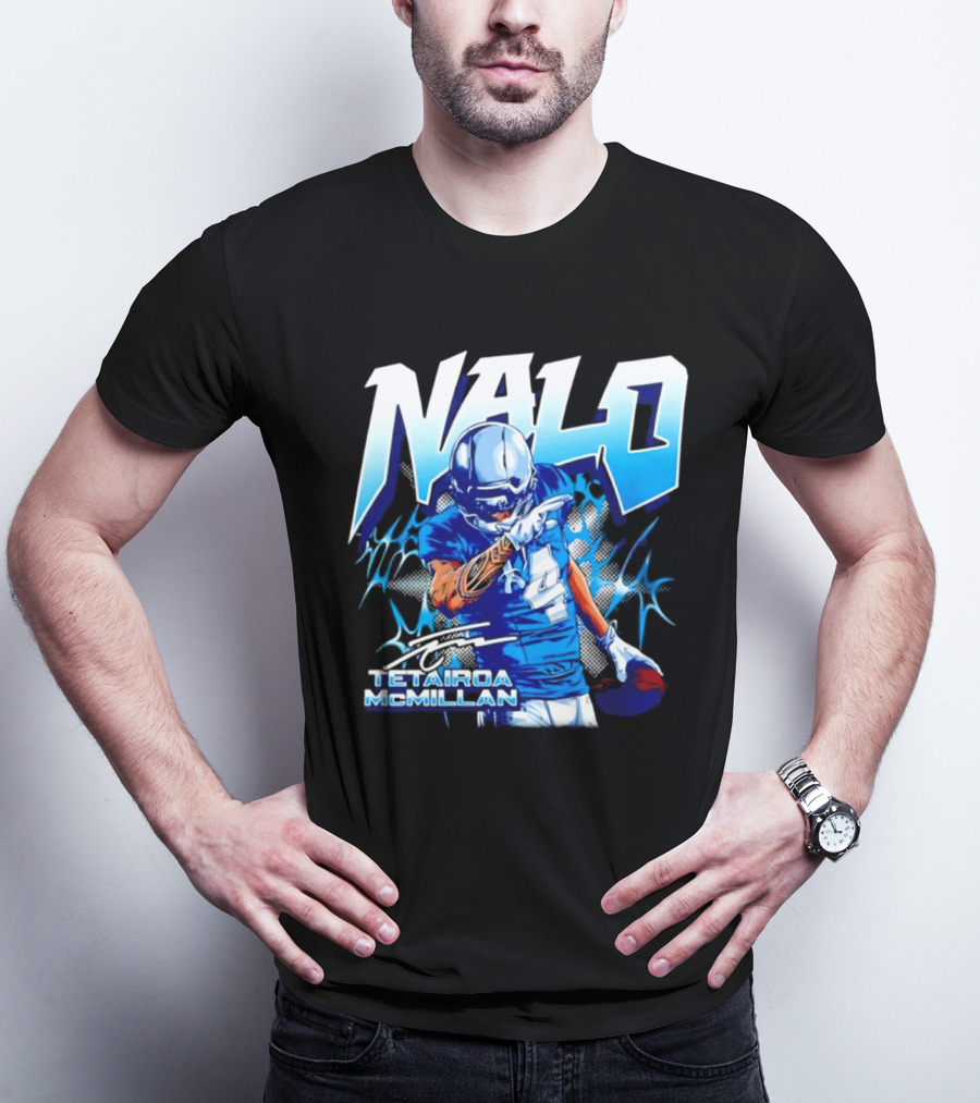 Tetairoa McMillan Nalo Carolina Panthers Football Lightning Player Number 4 T-Shirt