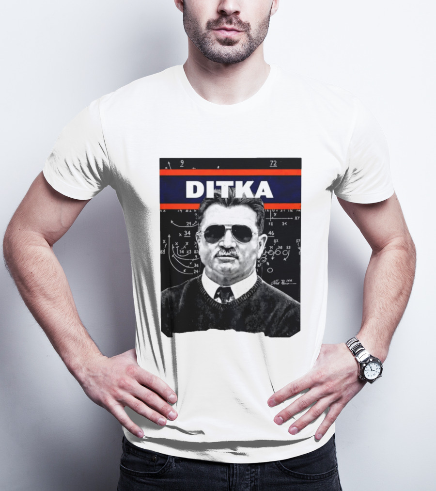DITKA Da Coach Chicago Bears Legend Mike Ditka Playbook T-Shirt