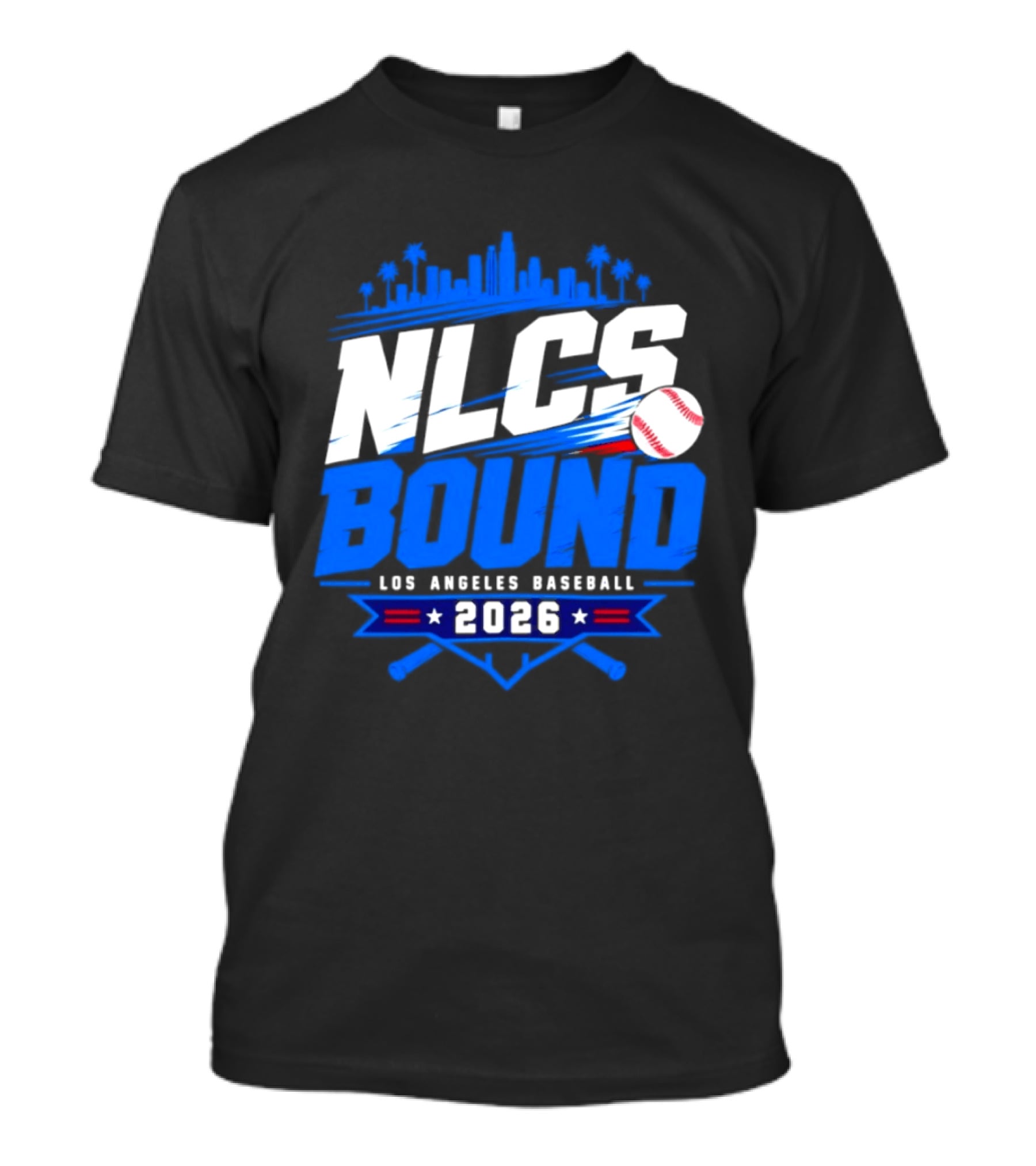 NLCS Bound Los Angeles Baseball 2026 Skyline Postseason T-Shirt