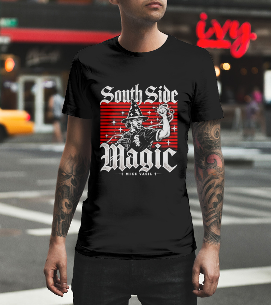 South Side Magic Mike Vasil Chicago White Sox 2026 Postseason Wizard T-Shirt
