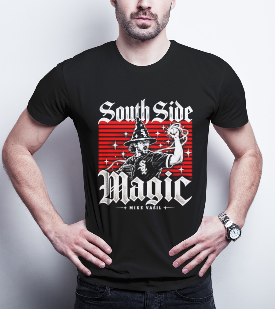 South Side Magic Mike Vasil Chicago White Sox 2026 Postseason Wizard T-Shirt