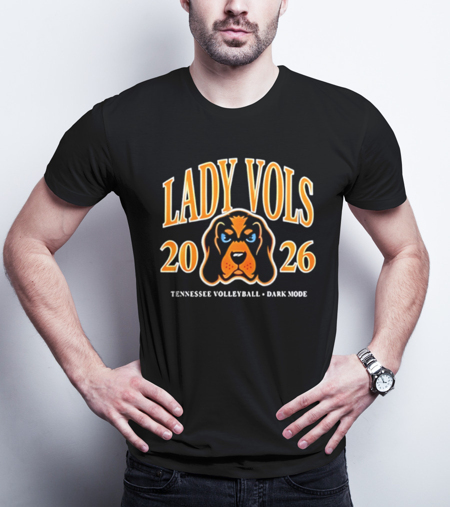 LADY VOLS 2026 Tennessee Volleyball Dark Mode T-Shirt