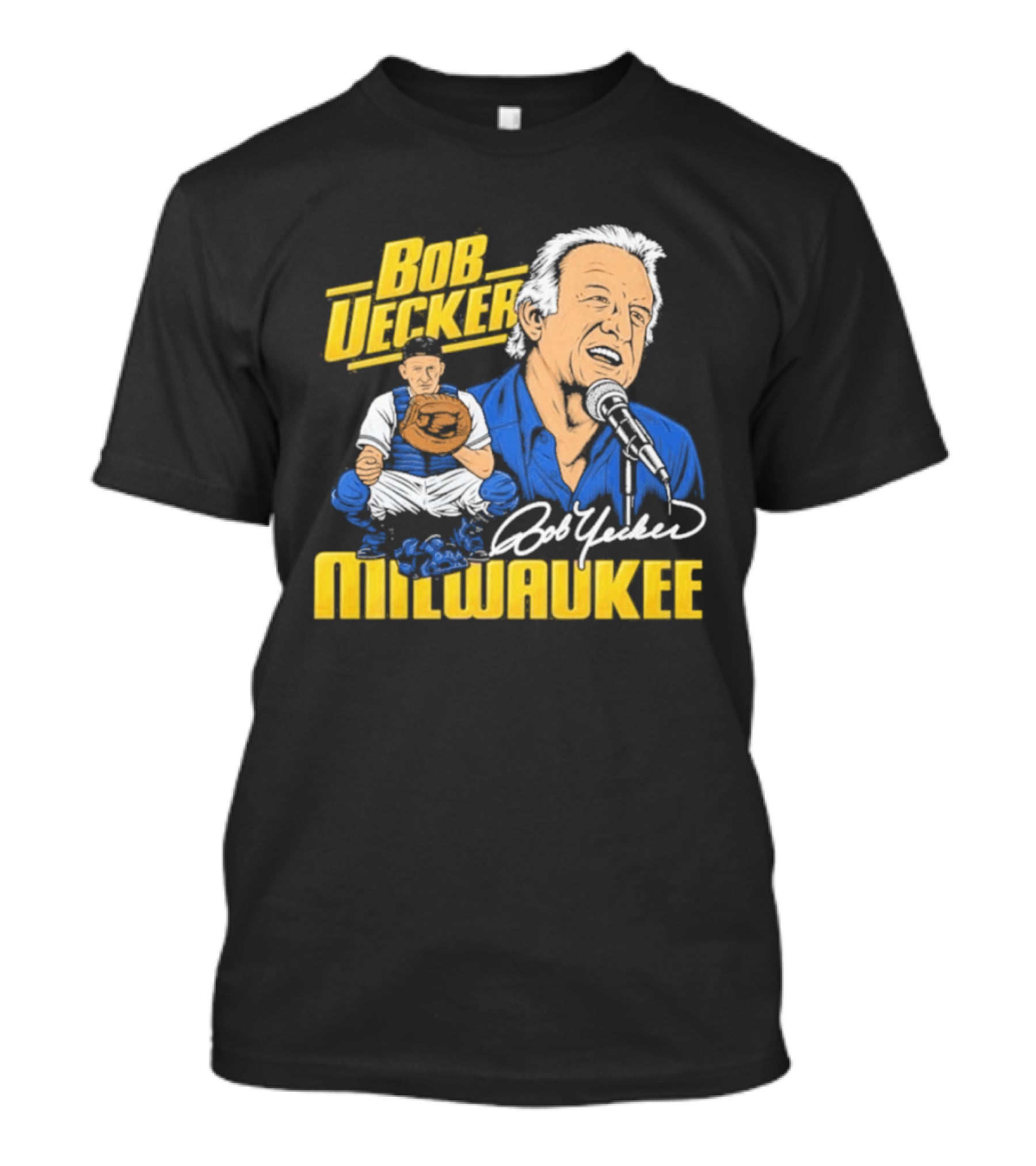 Bob Uecker Milwaukee Brewers Tribute Homage Royal Tri Blend T-Shirt