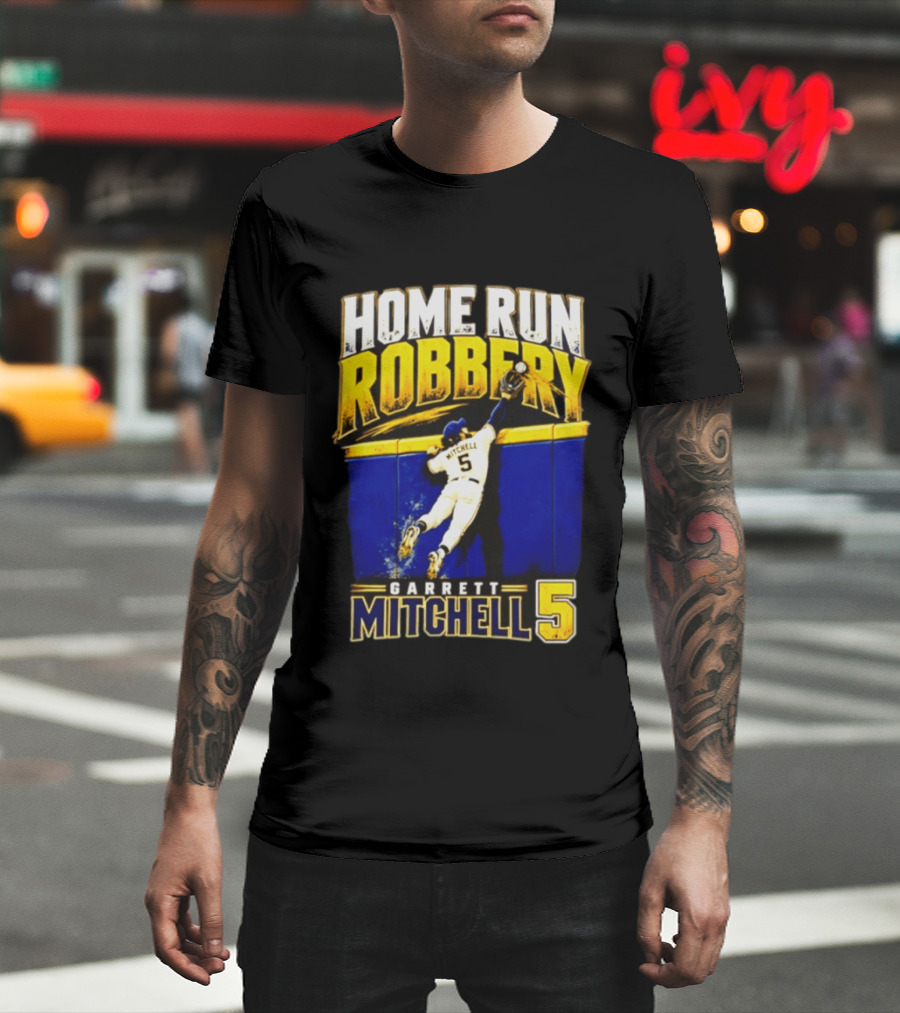 Home Run Robbery Garrett Mitchell 5 Milwaukee Brewers NLCS 2026 T-Shirt
